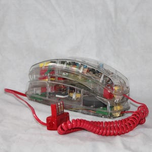 Vintage Clear Transparent Phone 1990s Duophone Land Line Home Phone ...