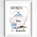 The Four Types of Tea, Tea Strengths, UNFRAMED, Tea Print, Kitchen ...