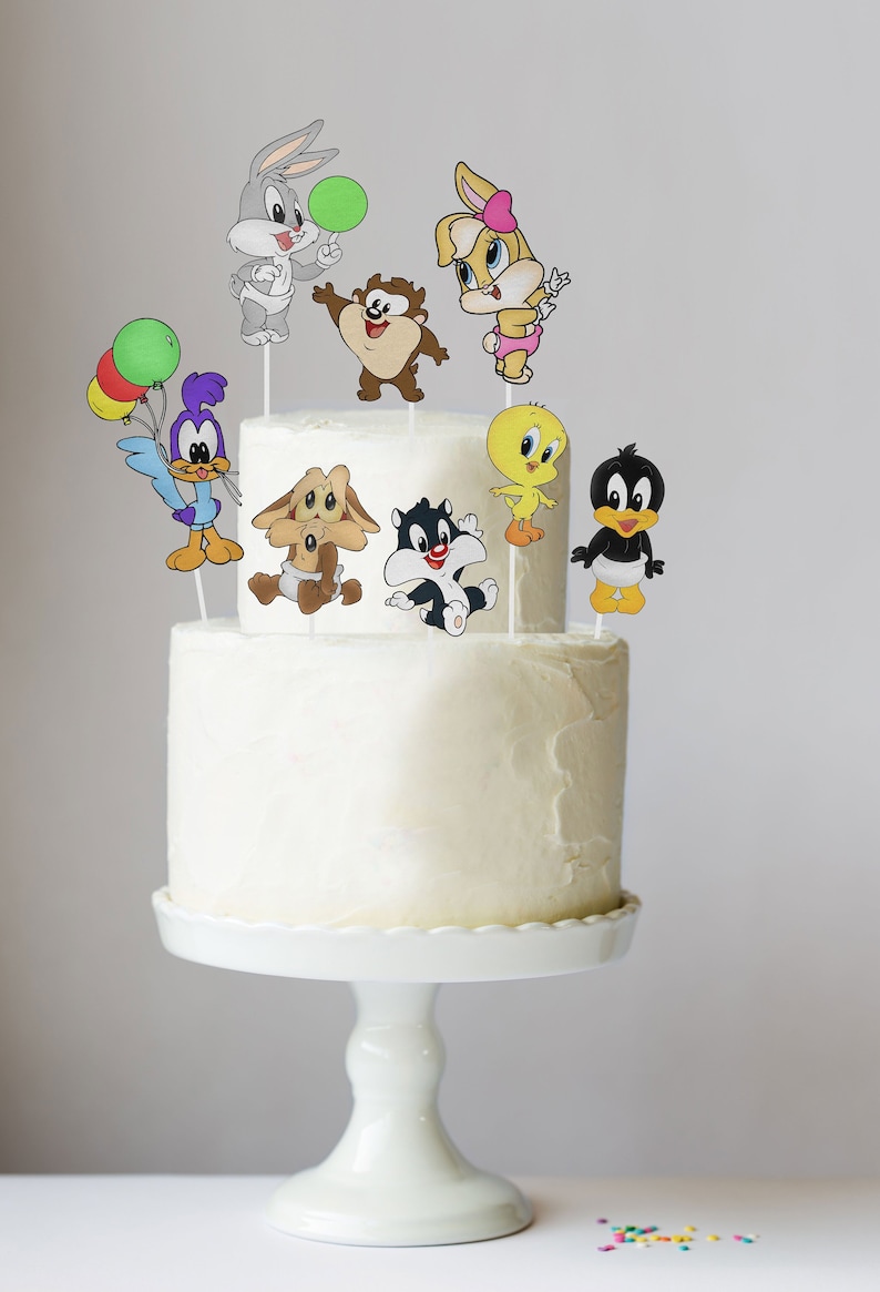 Looney Tunes Cake Topper Set of 8/cupcake Toppers/bugs Bunny/lola Bunny ...