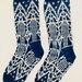 Nordic Sock Knitting Pattern Ice Palace Stranded Colorwork Socks, Cuff ...