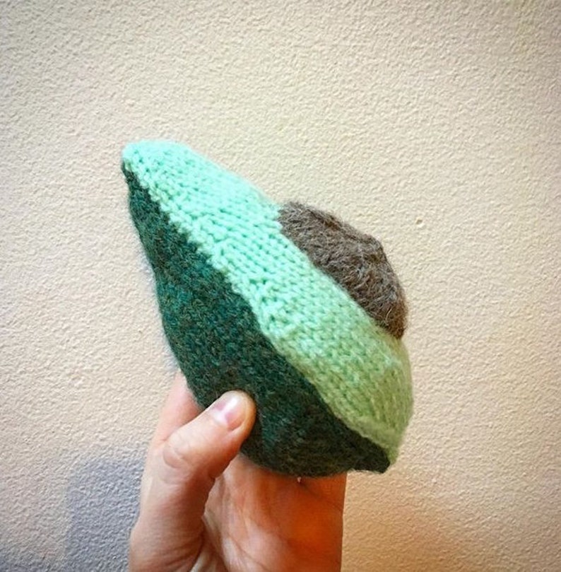 Avocado Knitting Pattern: Amigurumi Knitted Plush Veggie (PDF Pattern ...