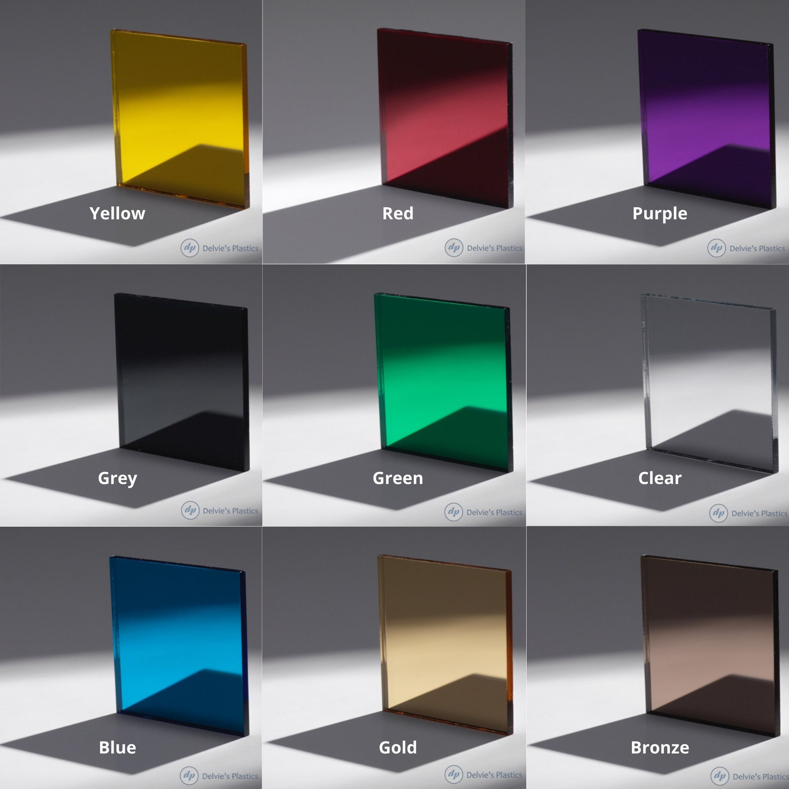 Acrylic Mirror • 12"x20" • Varying Colors! Acrylic/plexiglass Sheet - Etsy