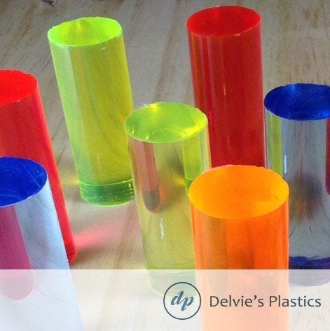 FLUORESCENT Extruded Acrylic Rod Choose From 5 Different - Etsy