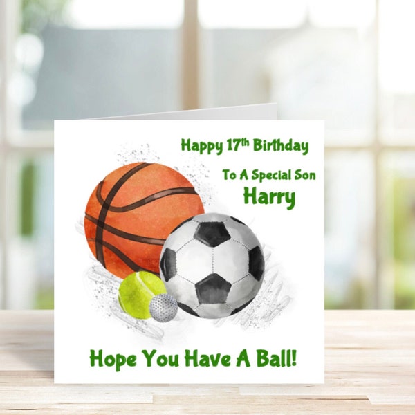 Sports Birthday Card - Etsy