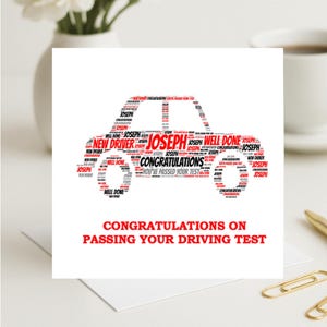 Personalised New Driver Card, Congratulations on Passing Your Driving ...