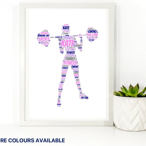 Personalised Female Fitness Barbell Print Weightlifting - Etsy UK