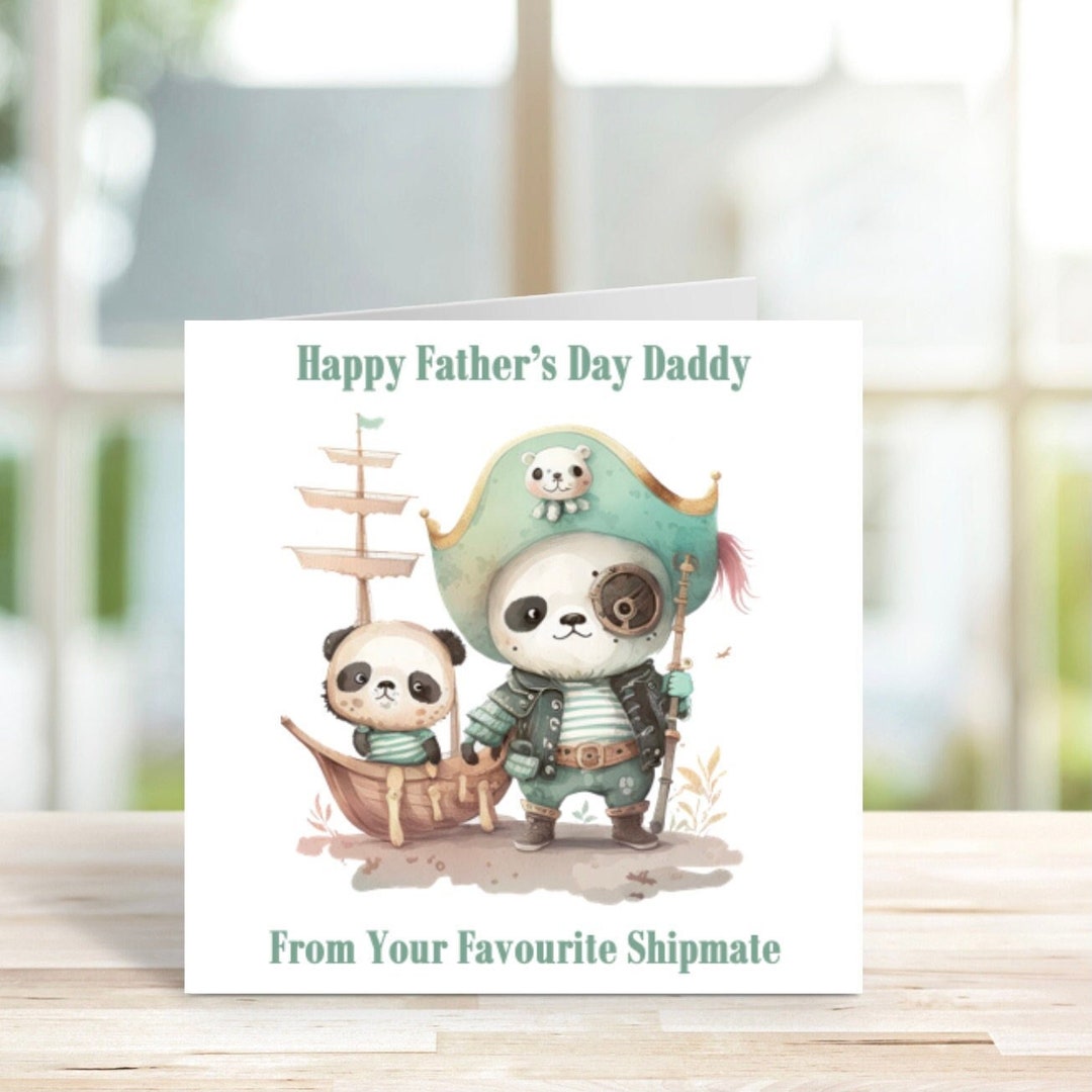 Personalised Pirate Father's Day Card, Father's Day Card, Pirate Card ...