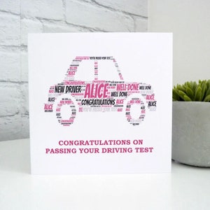 Personalised New Driver Card, Congratulations on Passing Your Driving ...