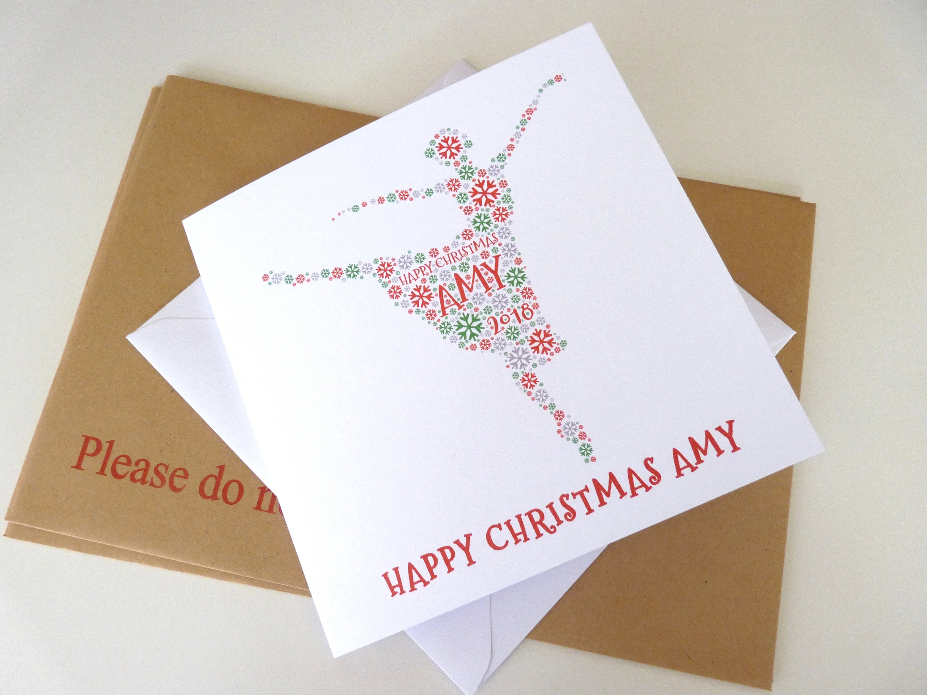 Personalised Ballerina Christmas Card Christmas Ballet Card - Etsy UK