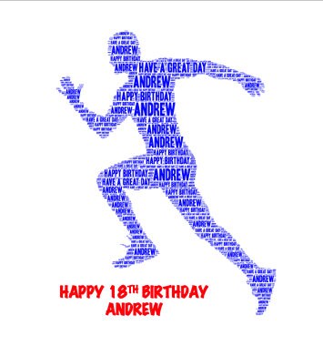 Personalised Male Runner Card, Personalised Birthday Card, Personalised ...