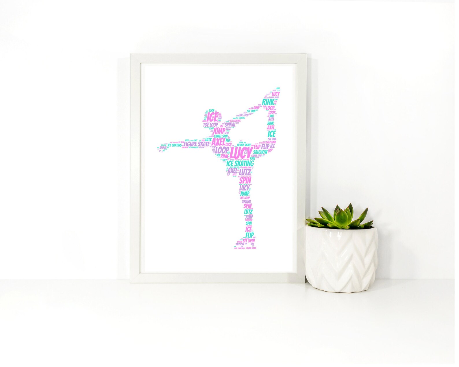 Personalised Ice Skating Print Personalised Ice Skater Print - Etsy UK