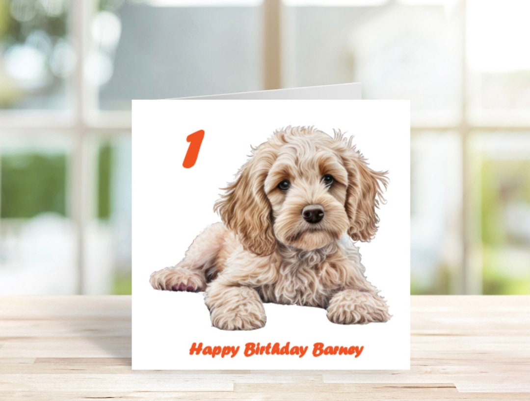 Personalised Cockapoo/cavapoo Birthday Card, Card for the Dog, Card ...