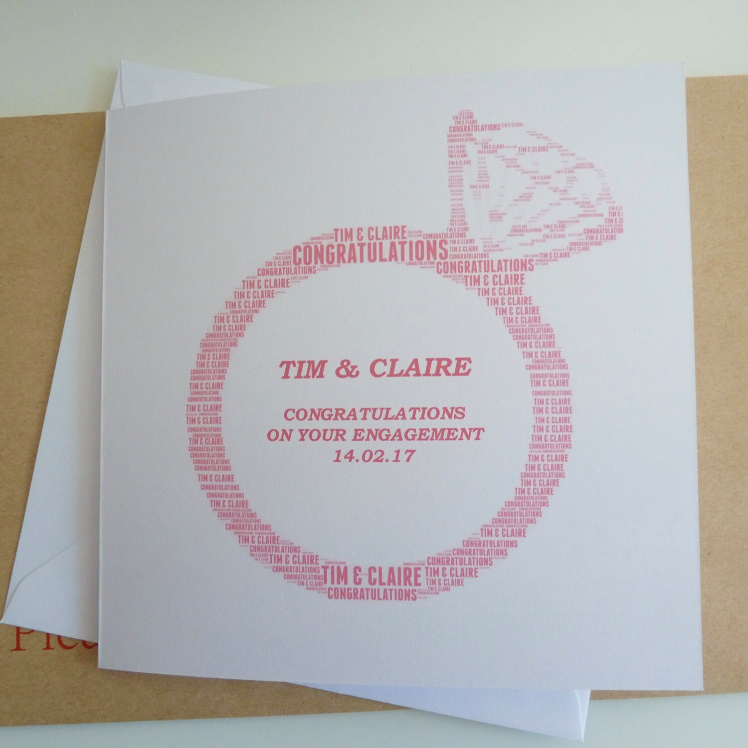 Personalised Engagement Card Engagement Ring Card | Etsy