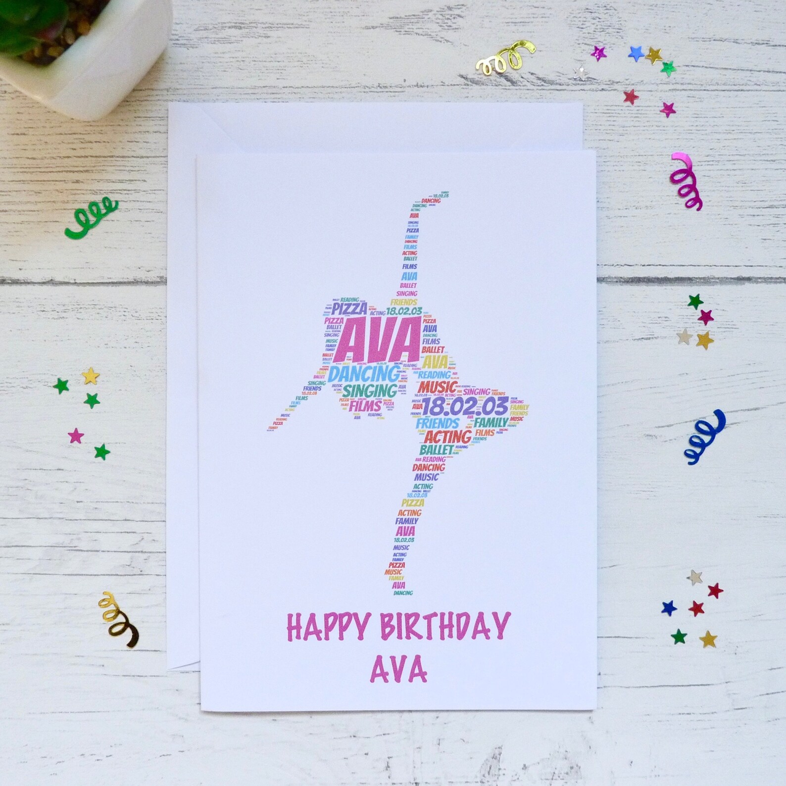 Personalised Dancer Birthday Card Personalised Dancer Card | Etsy UK