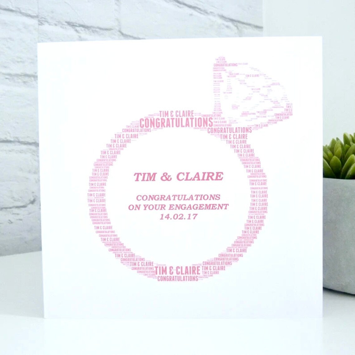 Personalised Engagement Card Engagement Ring Card - Etsy UK