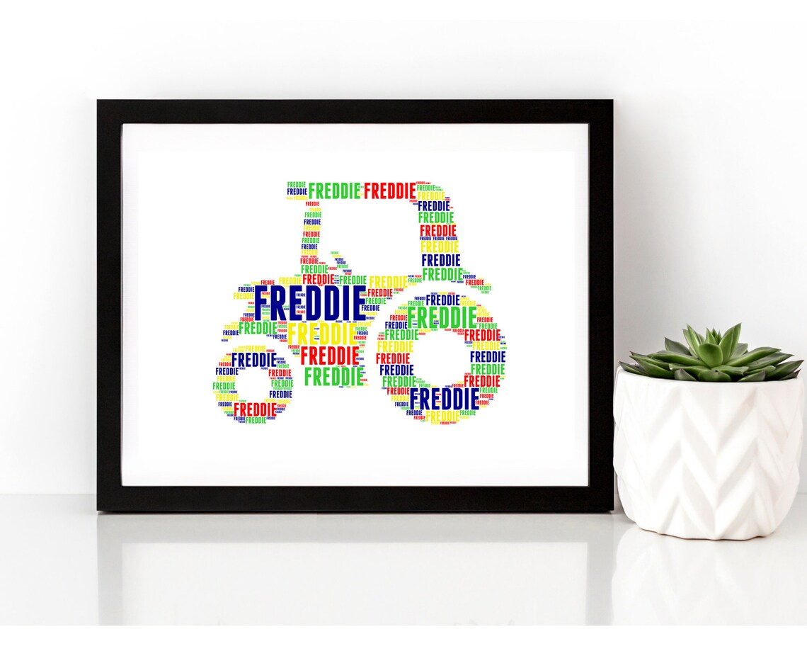 Personalised Tractor Print Personalised Tractor Print Word | Etsy UK