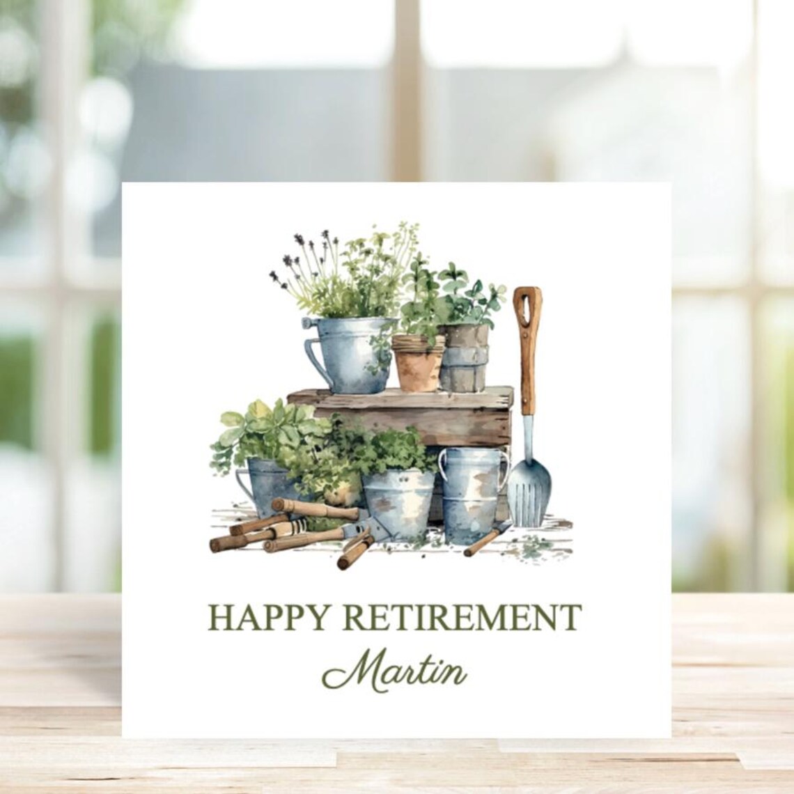 Personalised Gardeners Retirement Card, Gardening Retirement Card ...