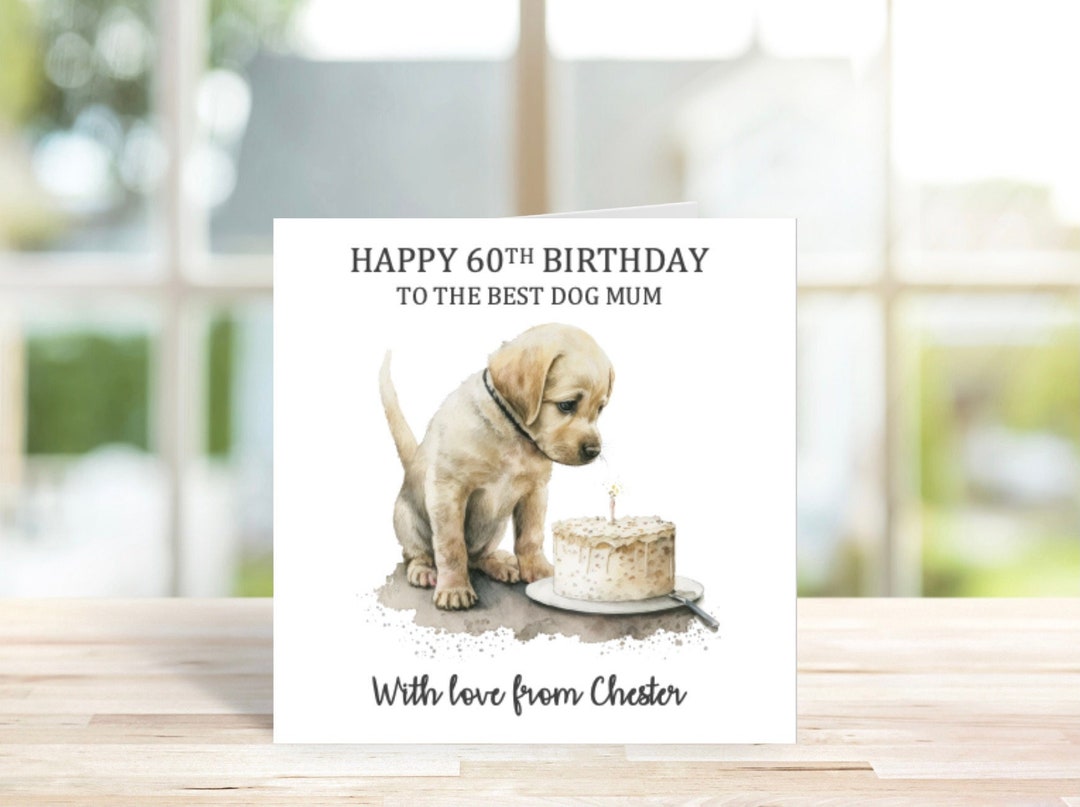 Personalised Labrador Birthday Card, Dog Birthday Card, Puppy Birthday ...