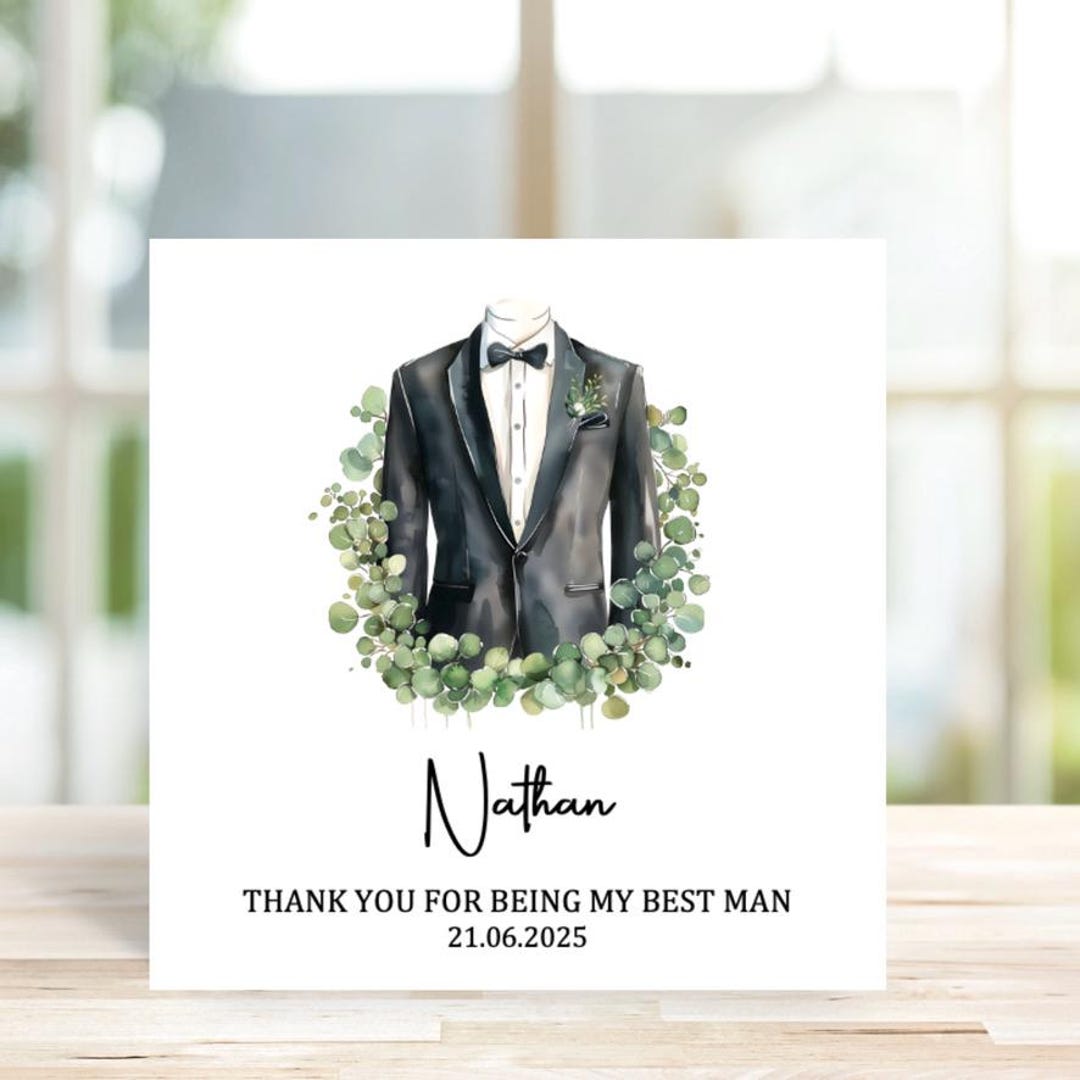 Personalised Best Man Thank You Card, Best Man Card, Thank You Best Man ...