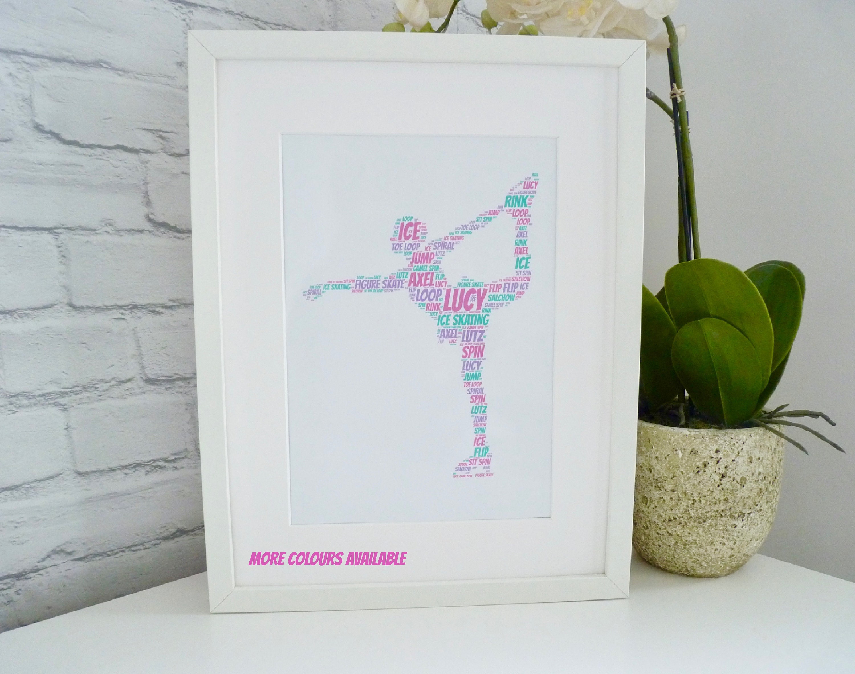 Personalised Ice Skating Print Personalised Ice Skater Print - Etsy UK
