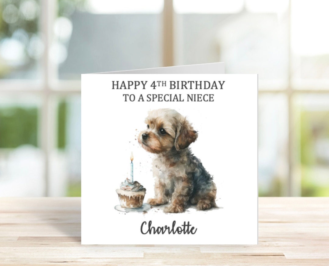 Personalised Yorkie Birthday Card, Yorkshire Terrier Birthday Card ...