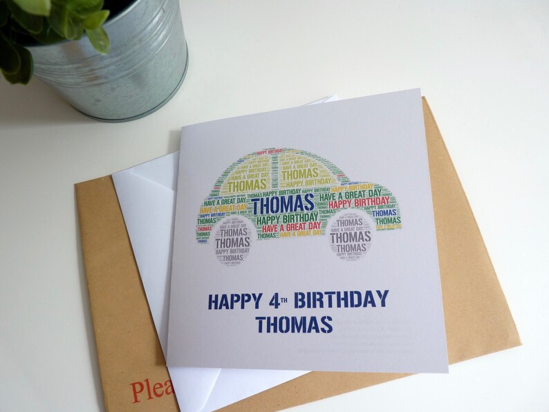 Personalised Car Birthday Card Personalised Birthday Card | Etsy
