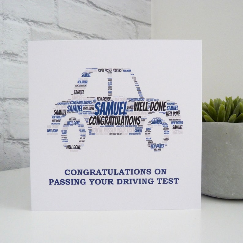 Personalised New Driver Card Congratulations on Passing Your - Etsy
