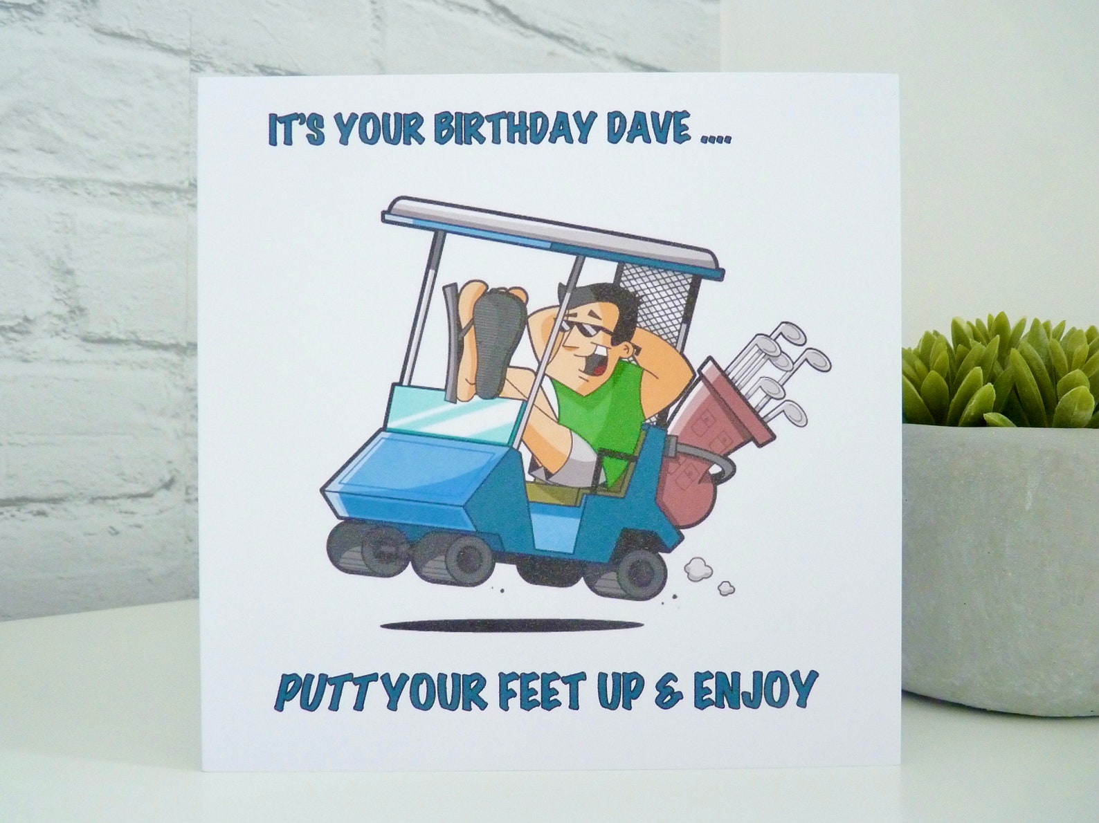 Personalised Golf Buggy Card Personalised Birthday Card | Etsy UK
