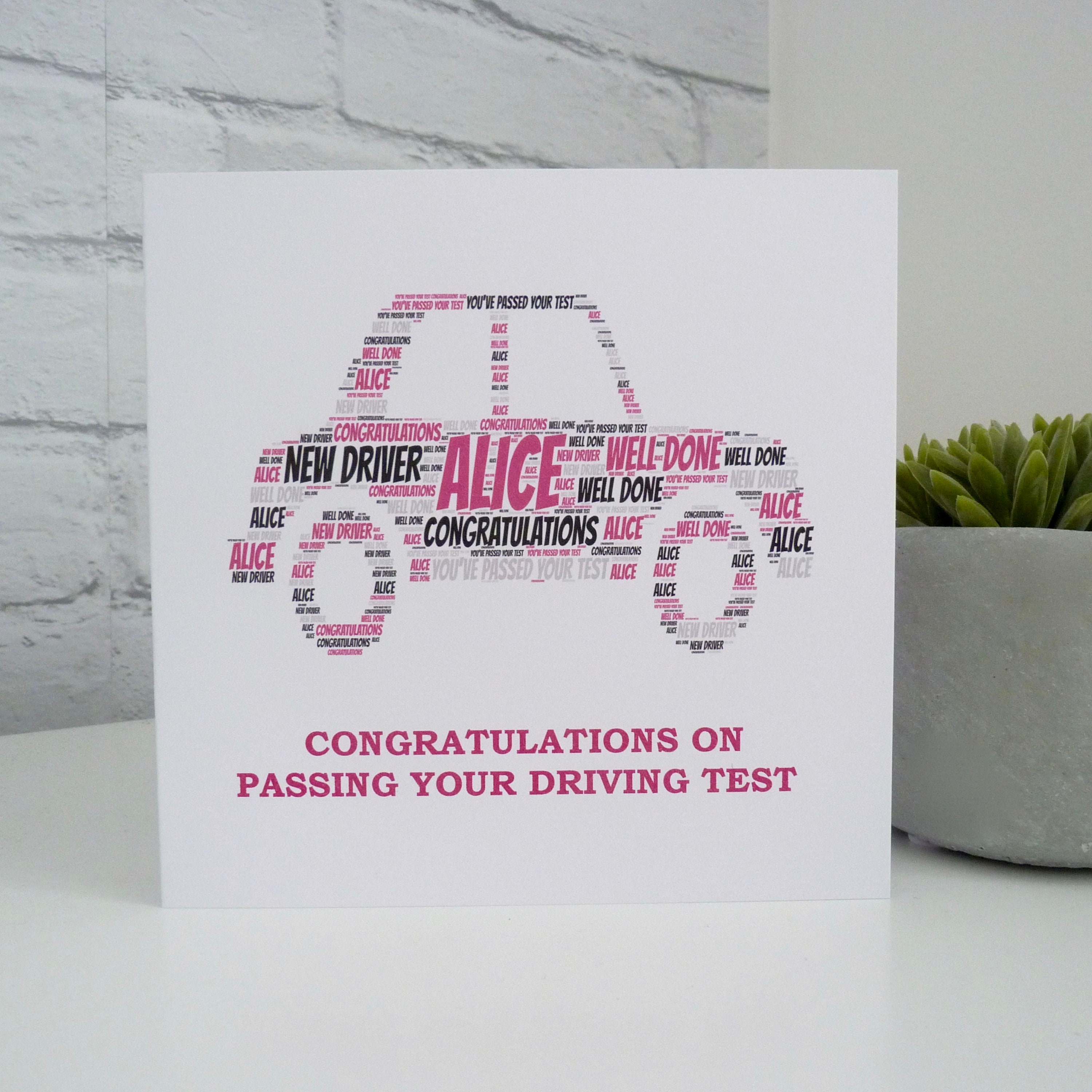 Personalised New Driver Card Congratulations on Passing Your | Etsy UK