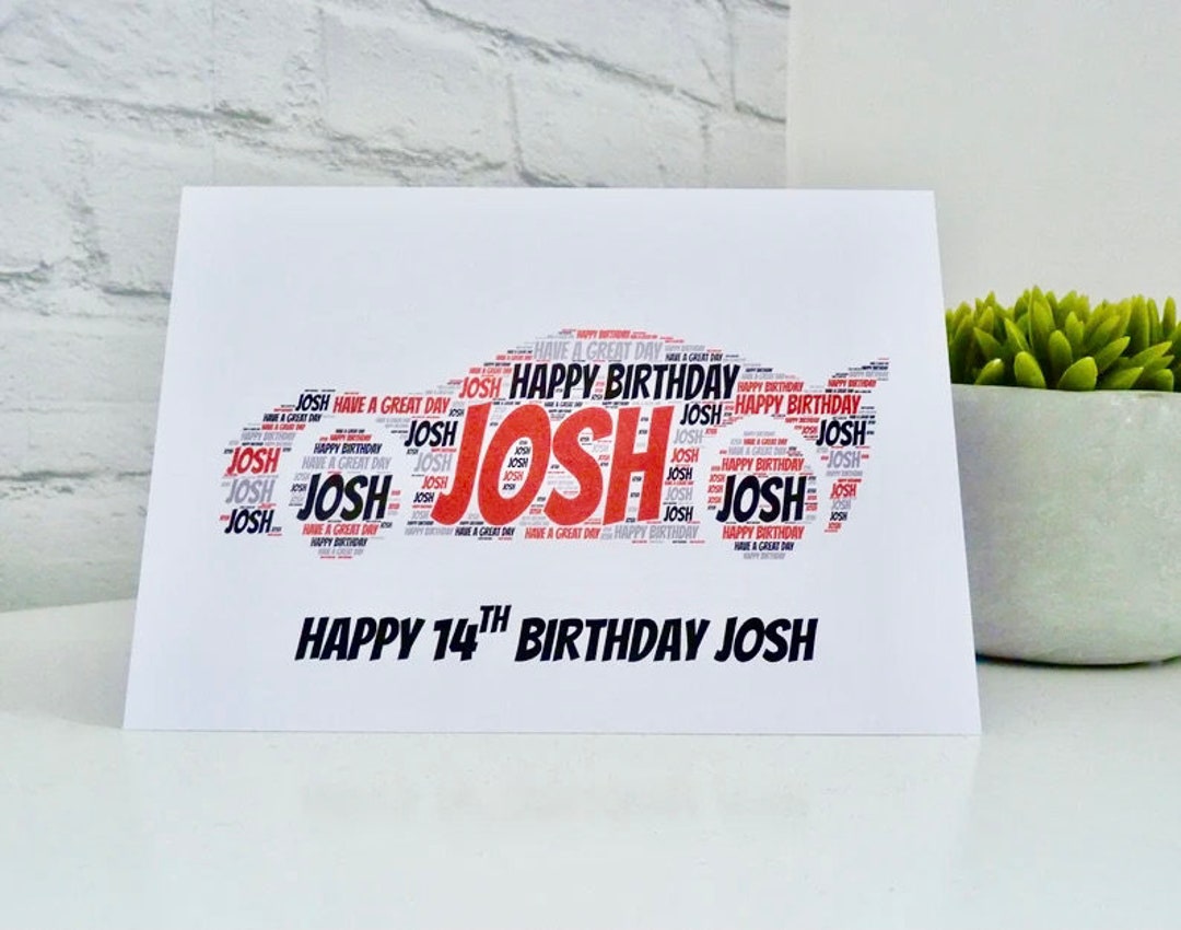 Personalised Racing Car Birthday Card, Racing Car Card, Personalised ...