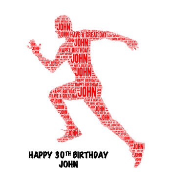 Personalised Male Runner Card, Personalised Birthday Card, Personalised ...