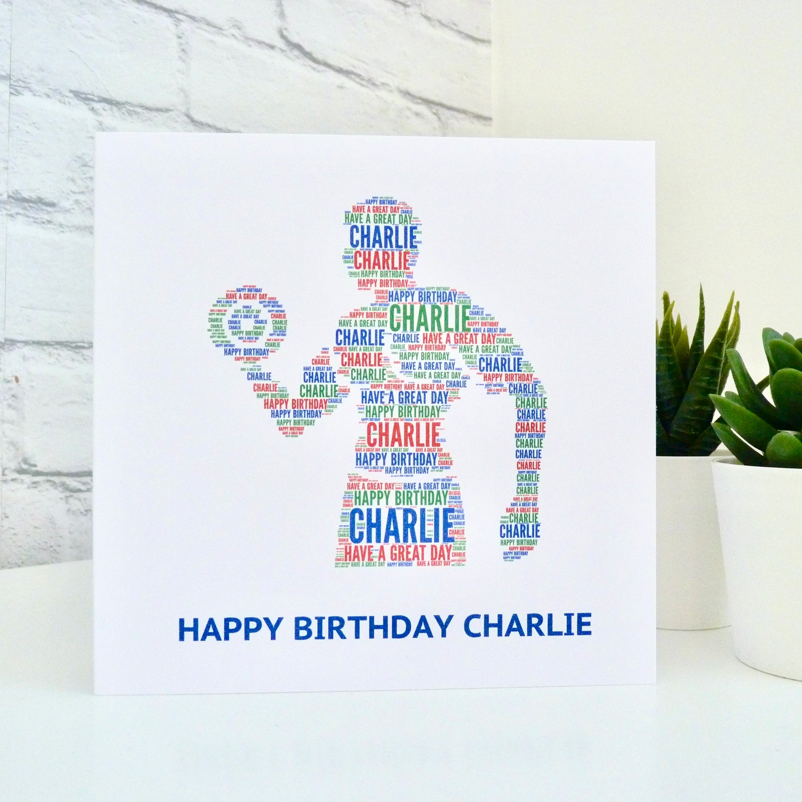 Personalised Mens Gym Fitness Birthday Card, Fitness Enthusiast ...