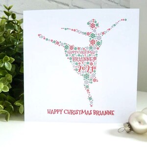 Personalised Ballerina Christmas Card, Christmas Ballet Card ...
