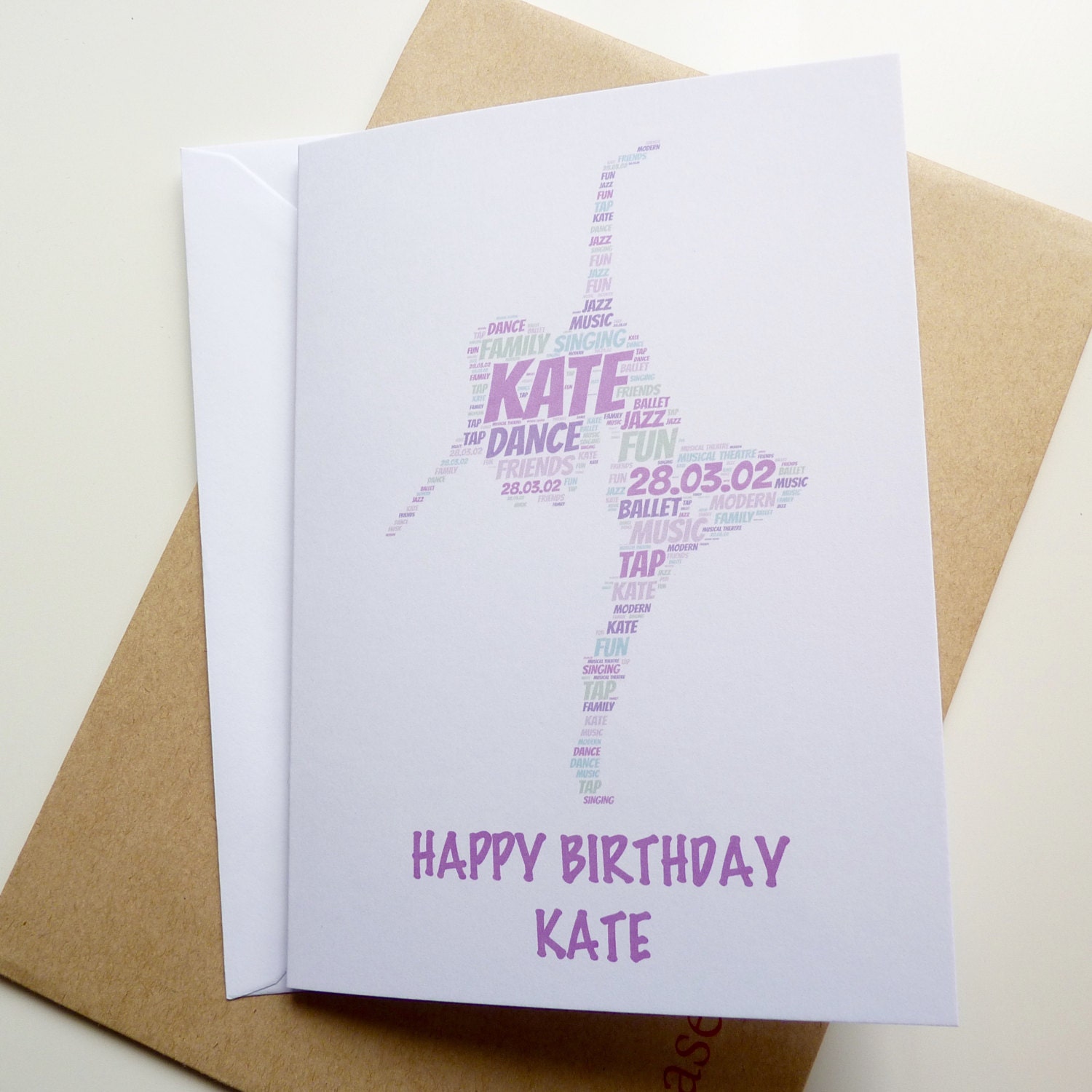 Personalised Dancer Birthday Card Personalised Dancer Card | Etsy UK