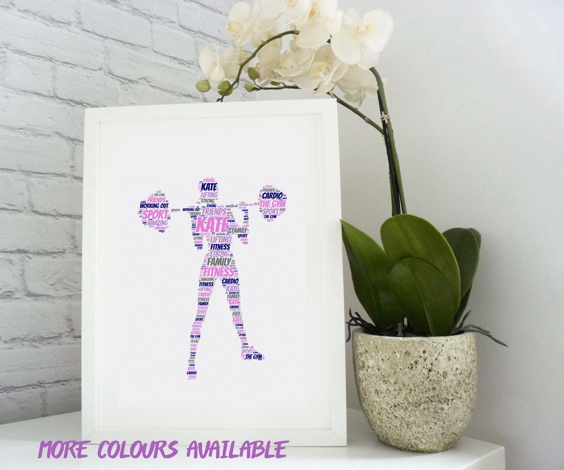 Personalised Female Fitness Barbell Print Weightlifting - Etsy UK
