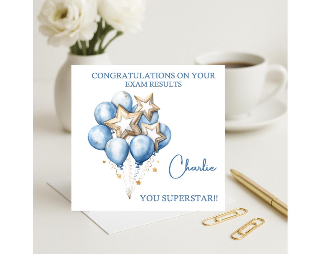 Personalised Congratulations on Your Exams Card, Congratulations Gcses ...
