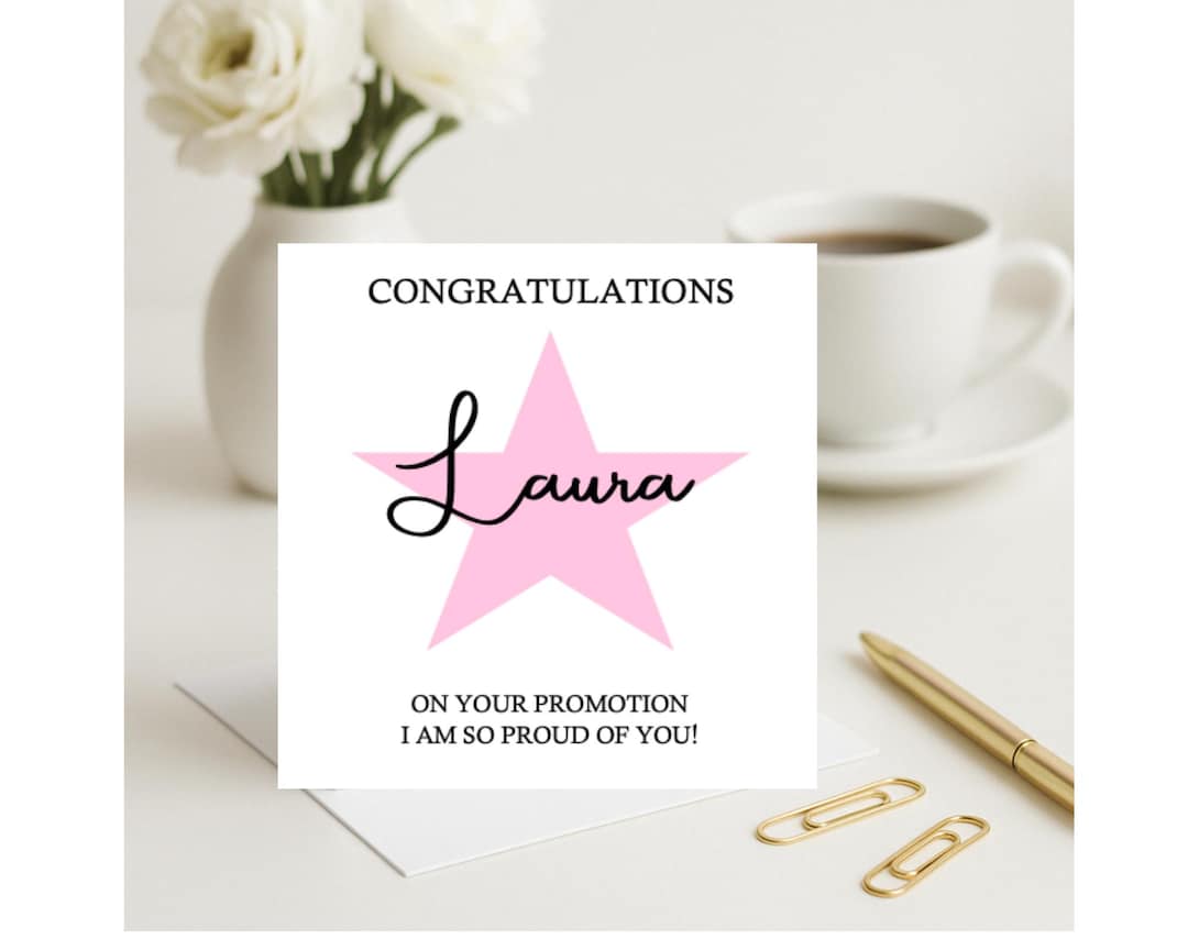 Congratulations on Your Promotion Card, Promotion Congratulations Card ...