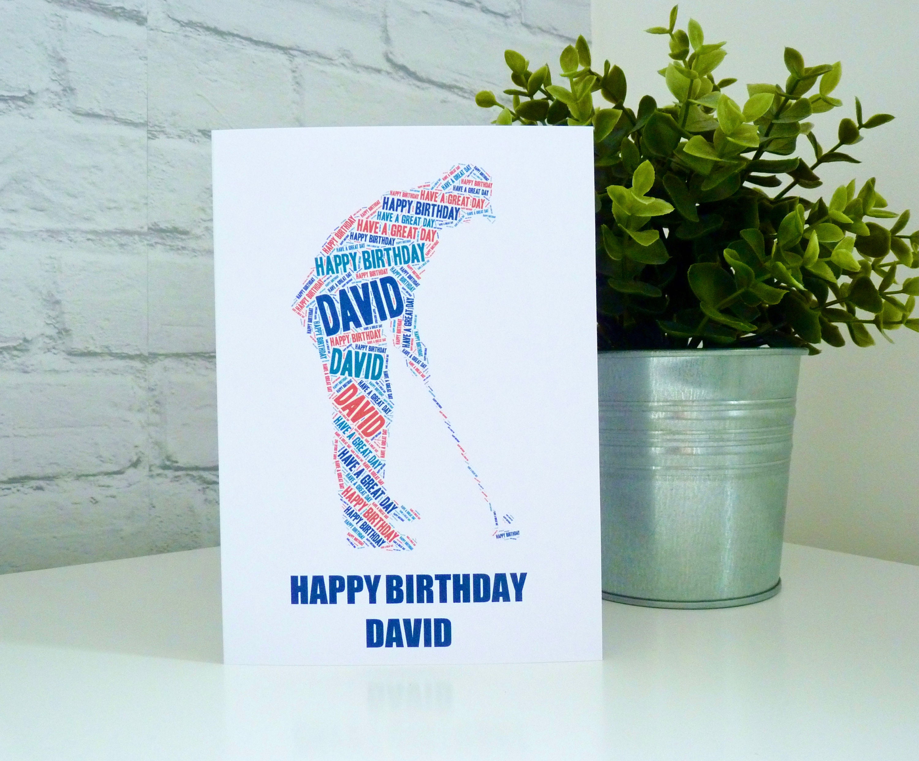 Personalised Golfer Card Personalised Birthday Card Golfer | Etsy
