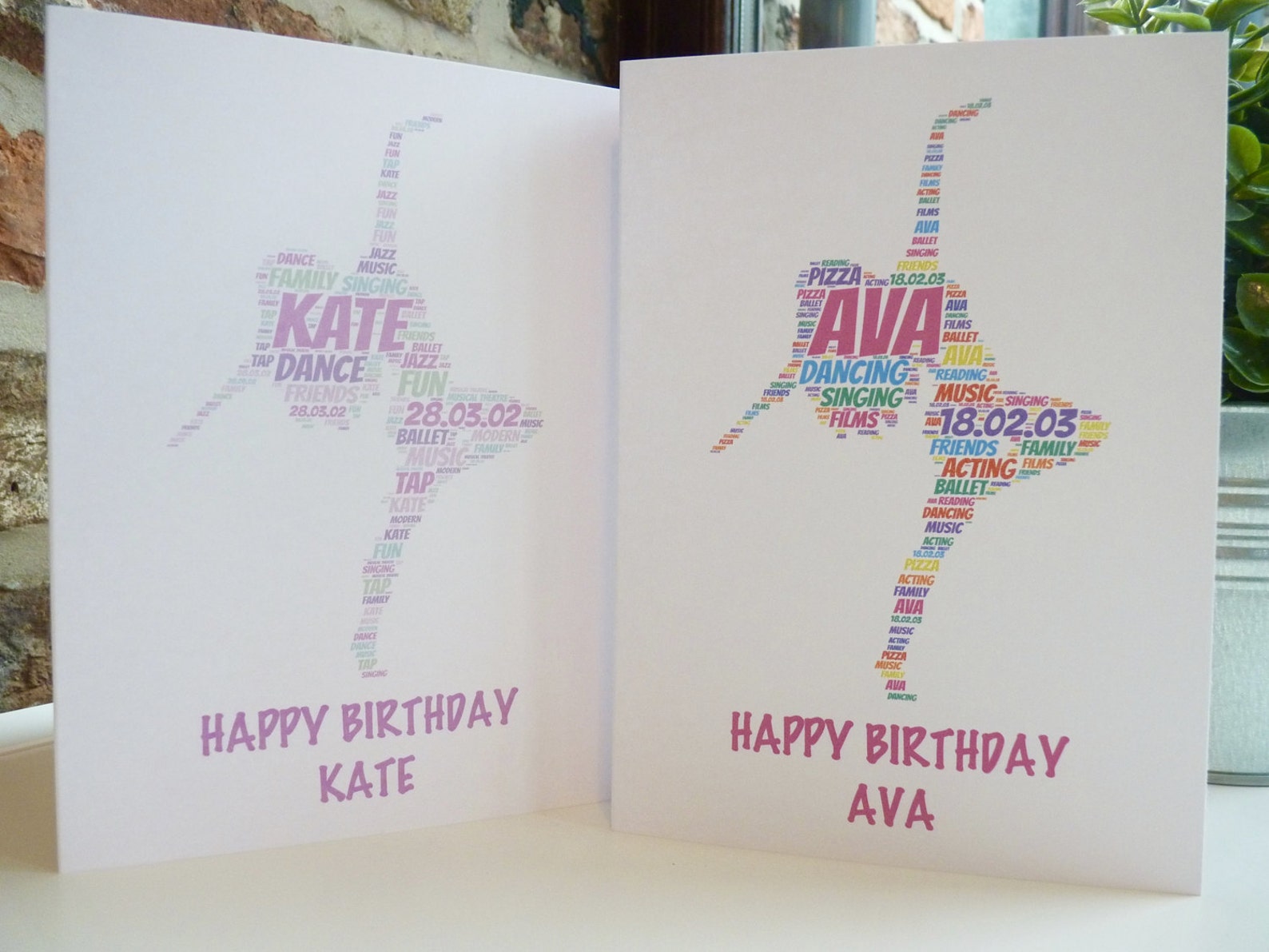Personalised Dancer Birthday Card , Personalised Dancer Card, Dancer ...