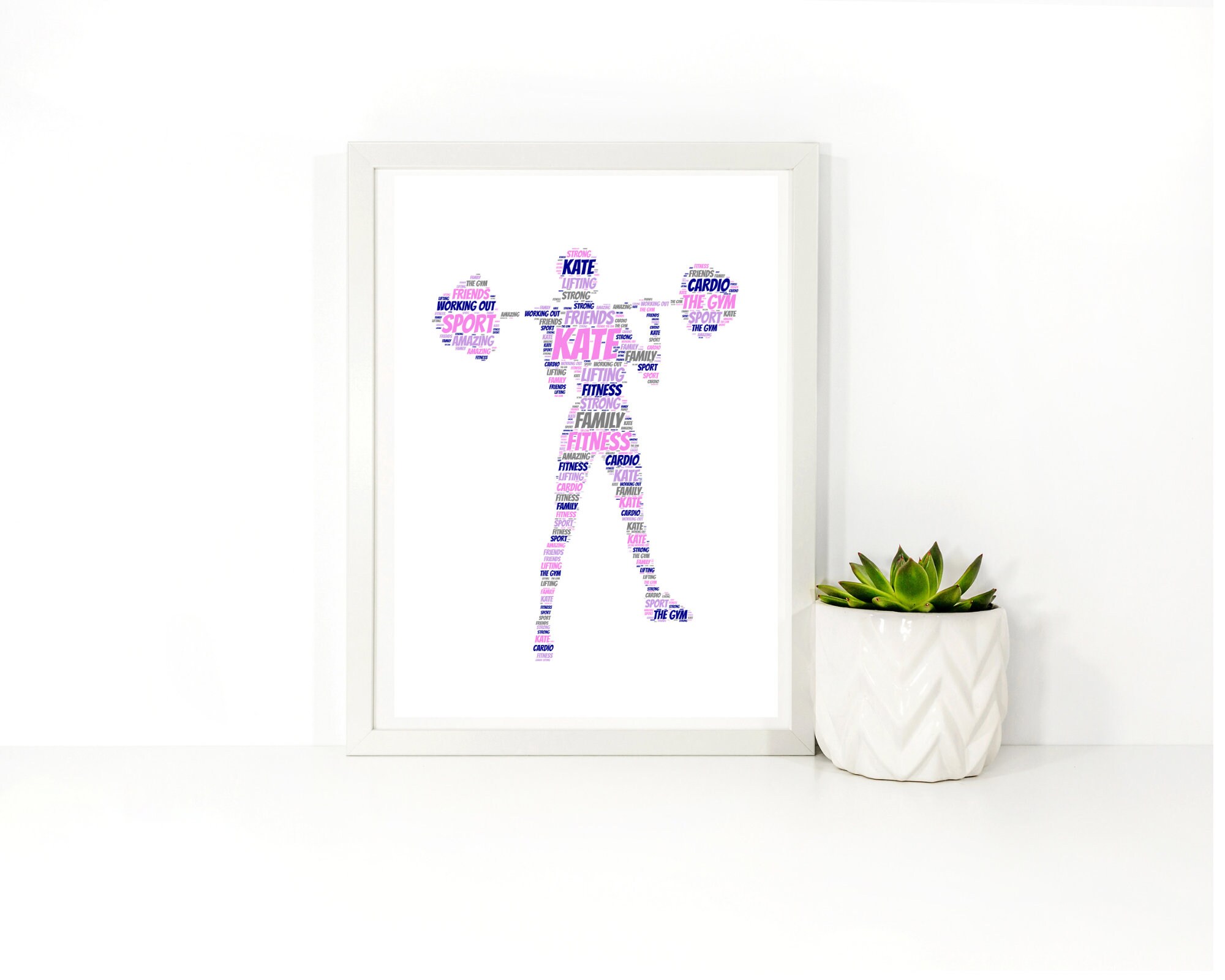 Personalised Female Fitness Barbell Print Weightlifting - Etsy UK