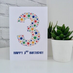 Child Age Birthday Card, Age Birthday Card, Child's Birthday Card, Kids ...