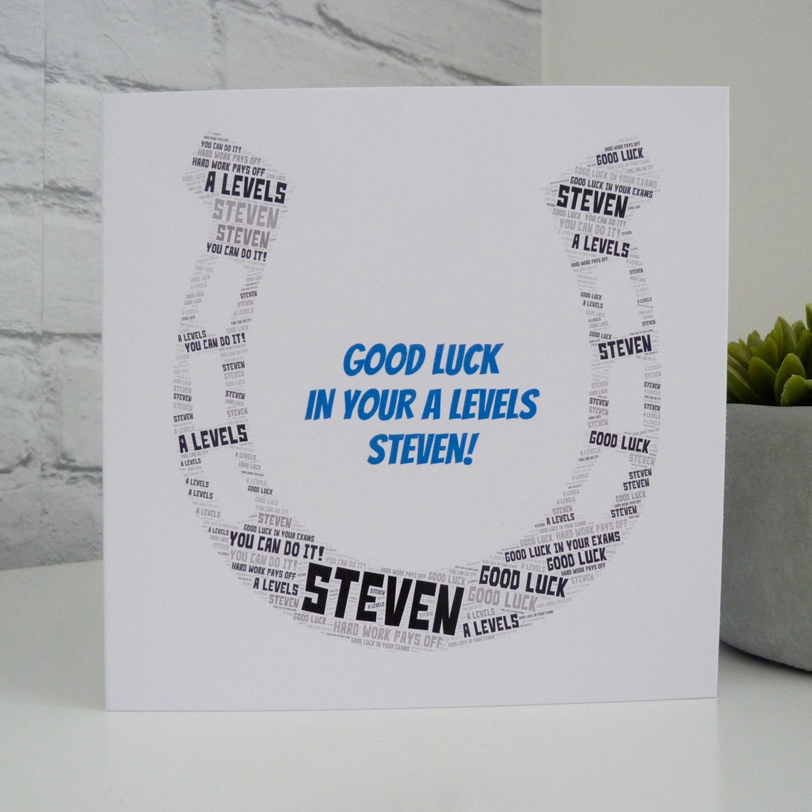 Personalised Good Luck Card Personalised Good Luck in Exams - Etsy UK