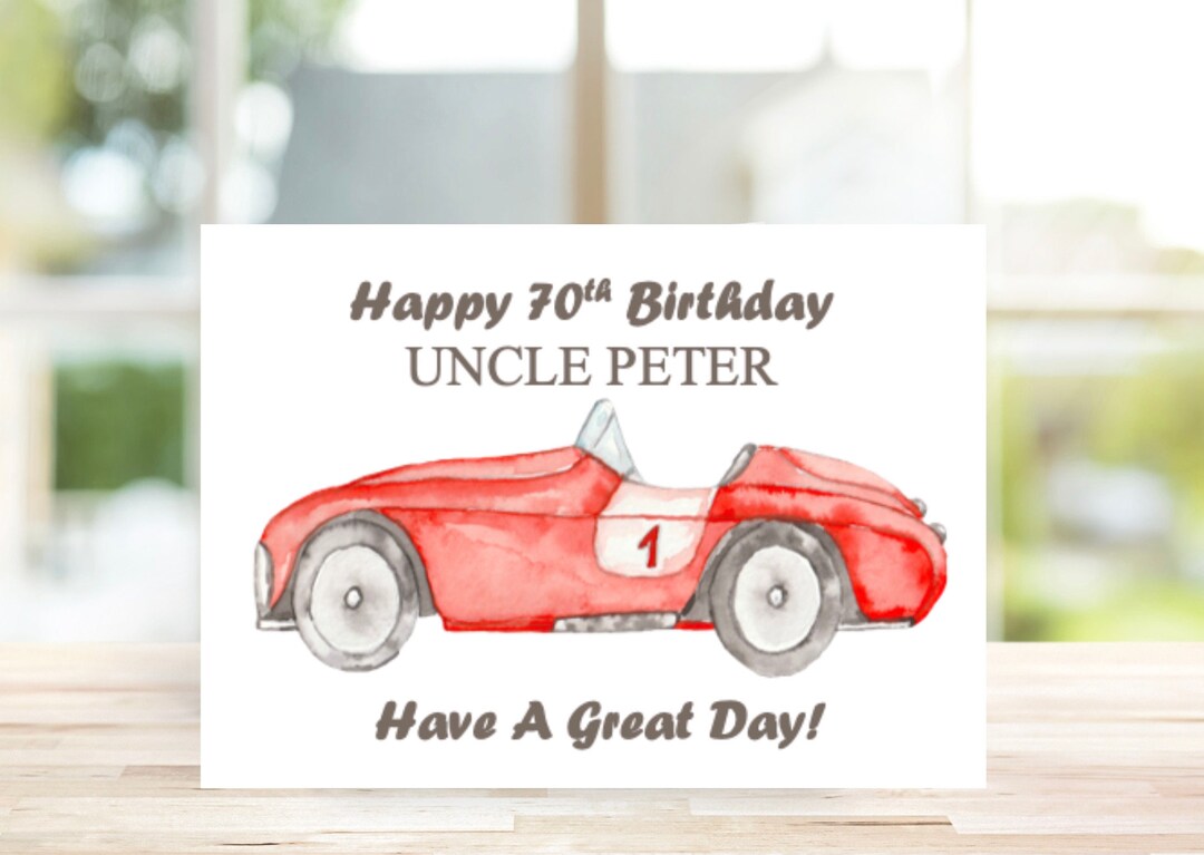 Personalised Retro Racing Car Birthday Card Racing Car - Etsy