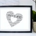 Personalised Heart Print, Personalised Wedding Print, Personalised ...