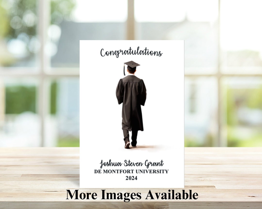 Personalised Male Graduation Card, Graduation Card Son, Grandson ...