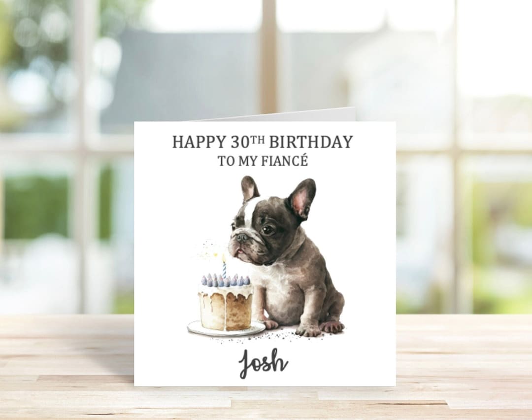 Personalised Frenchie Birthday Card, French Bulldog Birthday Card ...