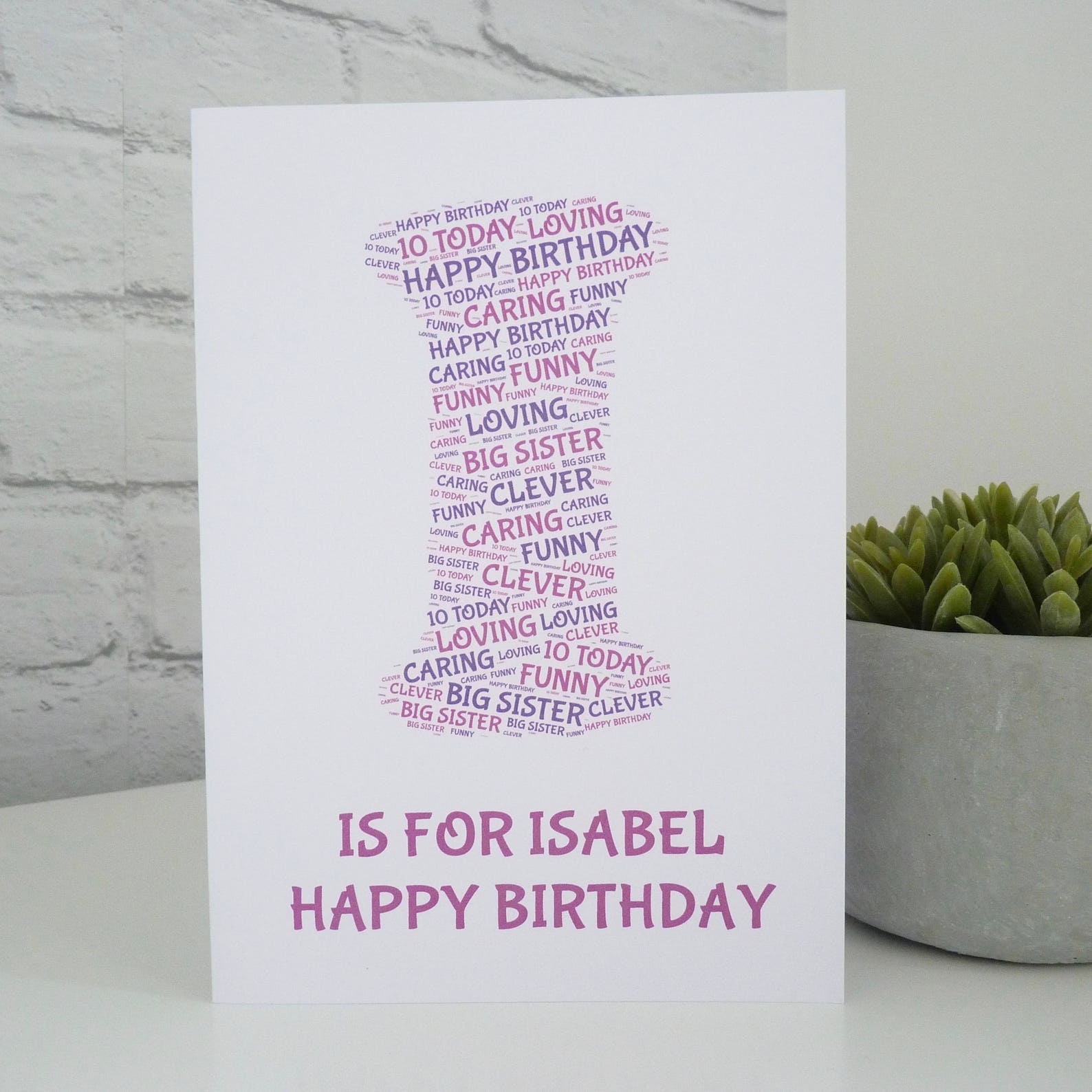 Personalised Initial Birthday Card Special Card - Etsy UK