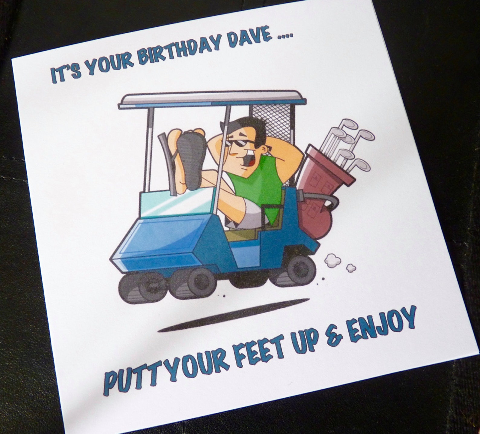Personalised Golf Buggy Card Personalised Birthday Card | Etsy UK