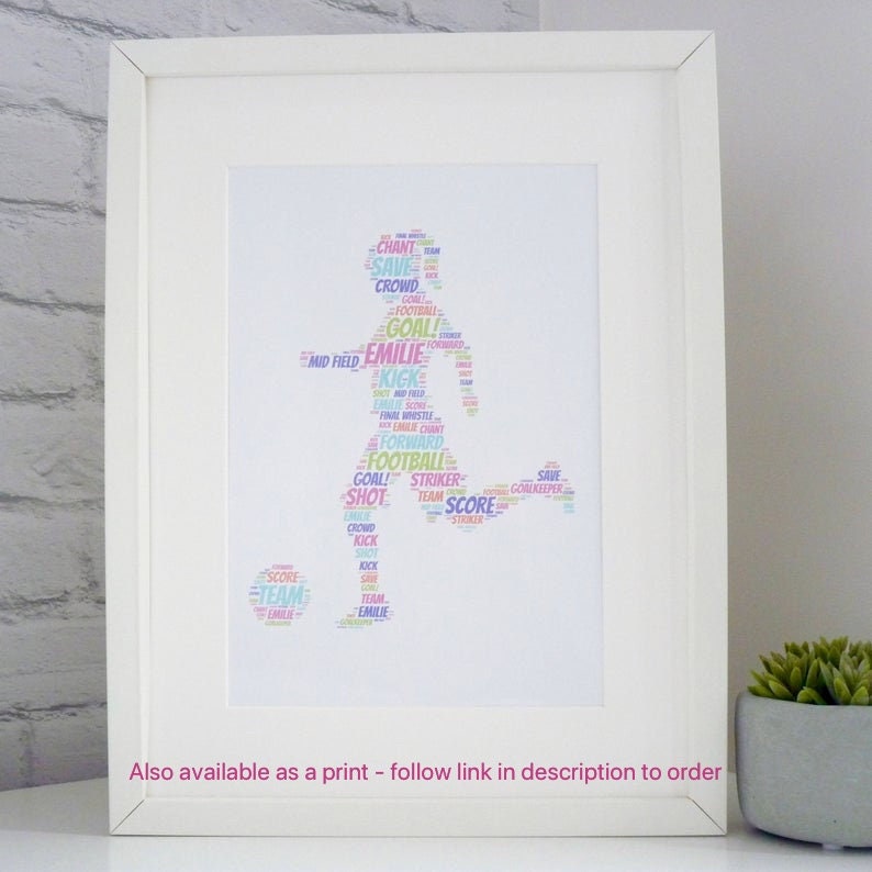 Personalised Girl Footballer Card Personalised Girl Soccer - Etsy UK