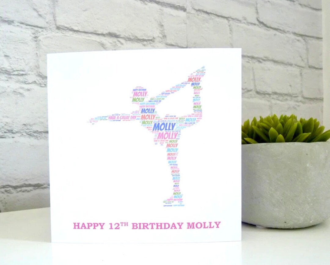 Personalised Ice Skater Card, Personalised Ice Skating Card, - Etsy